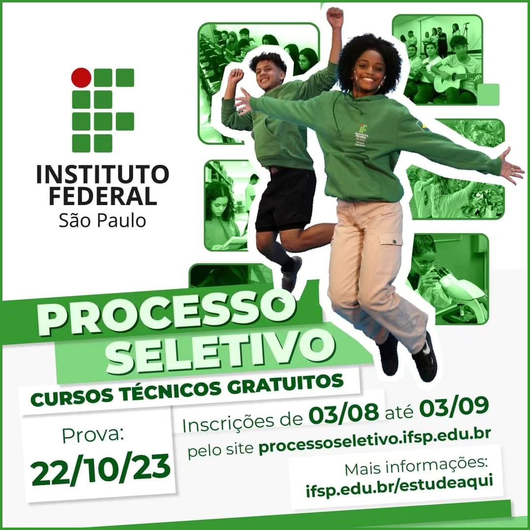 IFSP Pirituba abre processo seletivo para cursos técnicos gratuitos com ingresso em 2024 – Folha ...
